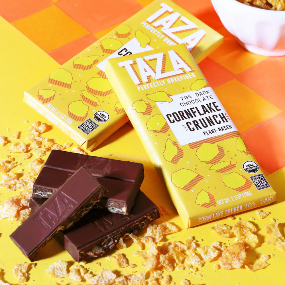 Taza Chocolate | Cornflake Crunch Bar 70% Dark Chocolate with Salt